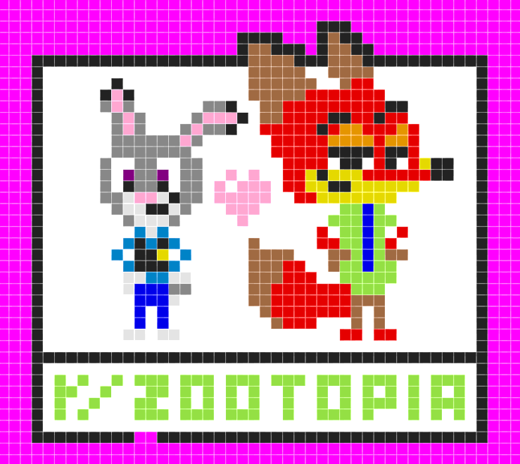 Zootopia collaborative pixel art - final stage! : zootopia