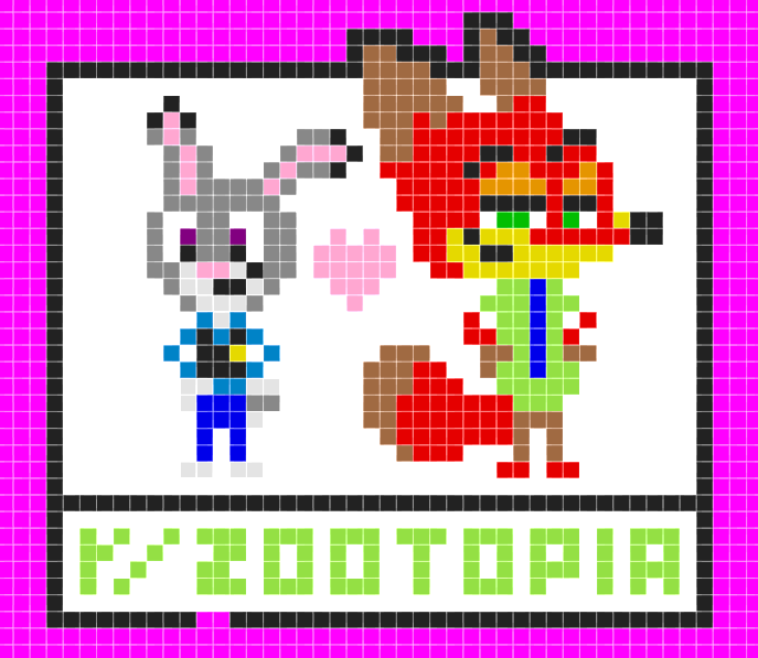 Zootopia collaborative pixel art - final stage! : zootopia